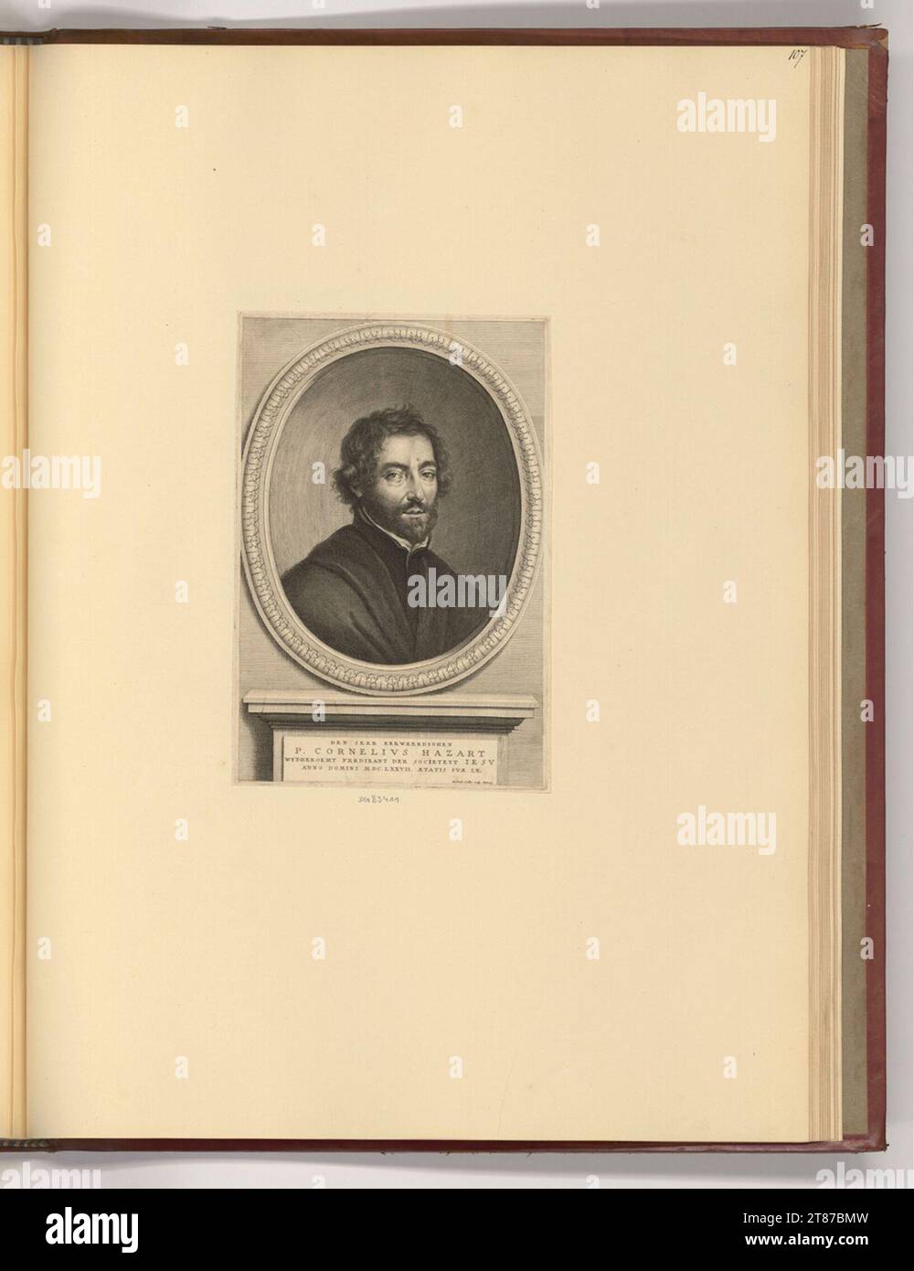 Richard Collin (Engraver) Portrait Cornelius Hazart. Copper engraving ...