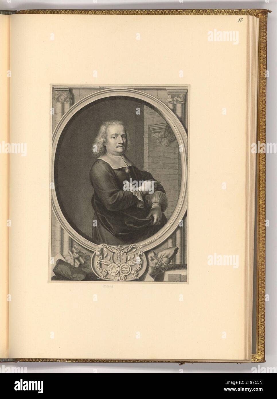 Nicolas Pitau (Engraver) Portrait. Copper engraving print 1663 , 1663 ...