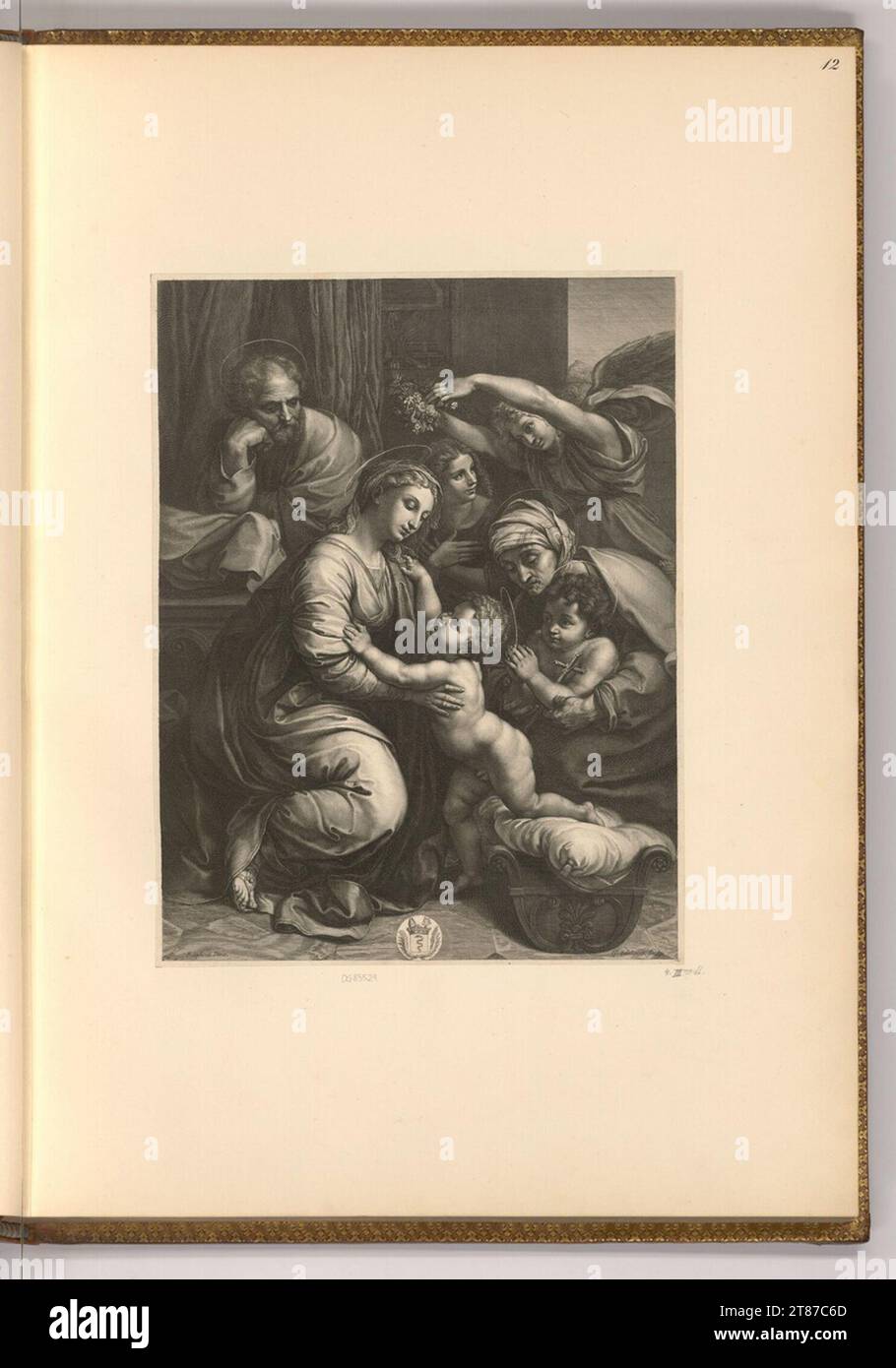 Gerard Edelinck (Engraver) The holy family of Franz I .. Copper ...