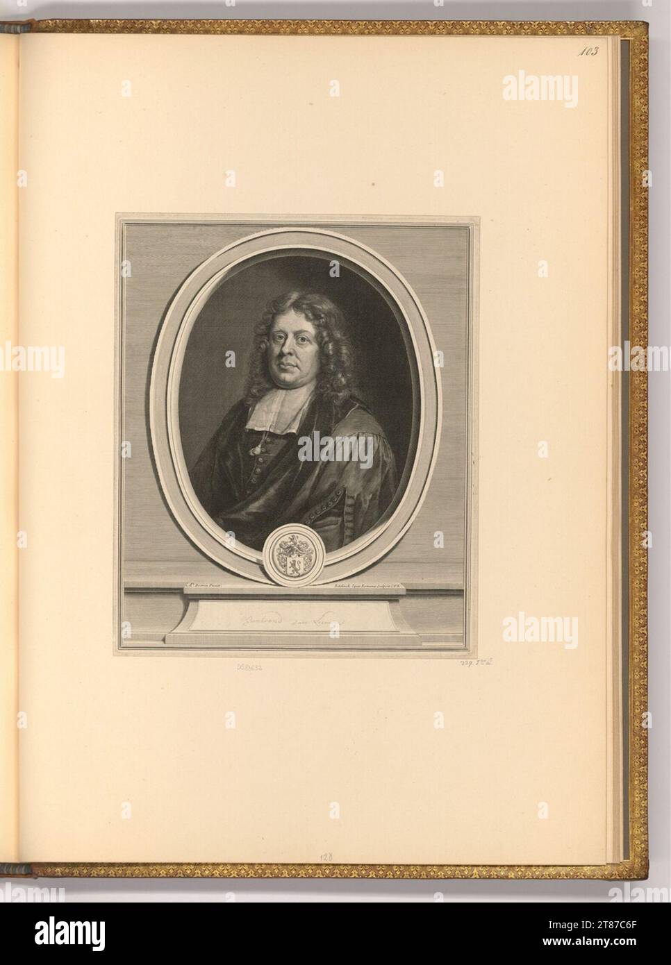 Gerard Edelinck (Engraver) Portrait Gerbrand van Leeuwen. Copper engraving print 1695-1707 ...