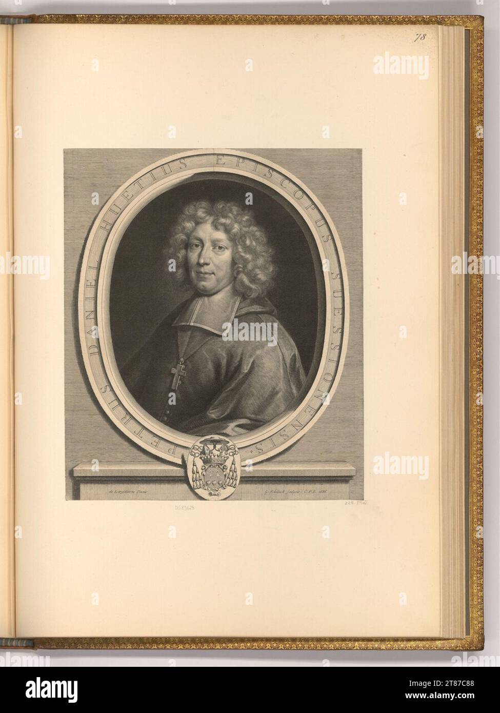 Gerard Edelinck (Engraver) Portroot Pierre-Daniel has. Copper engraving ...