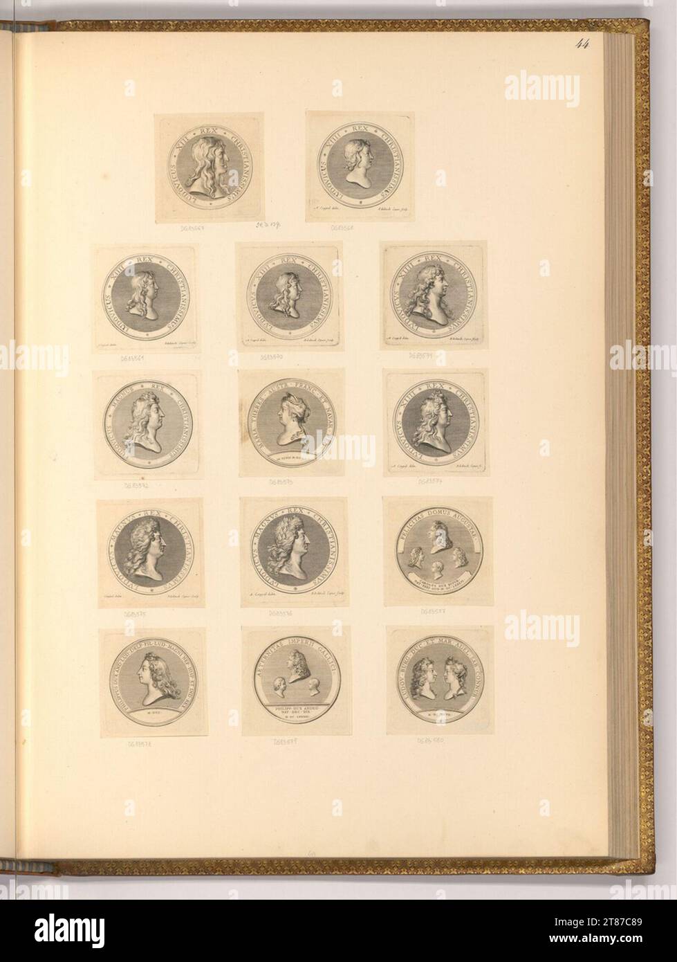 Gerard Edelinck (Engraver) Medals with portraits. Copper engraving ...