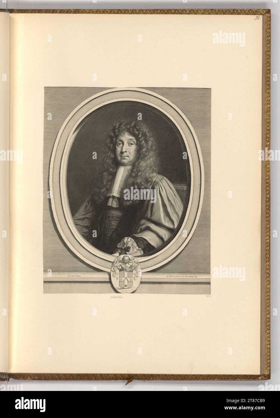 Gerard Edelinck (Engraver) Porträt Michel Le Peletier de Souzy. Copper ...