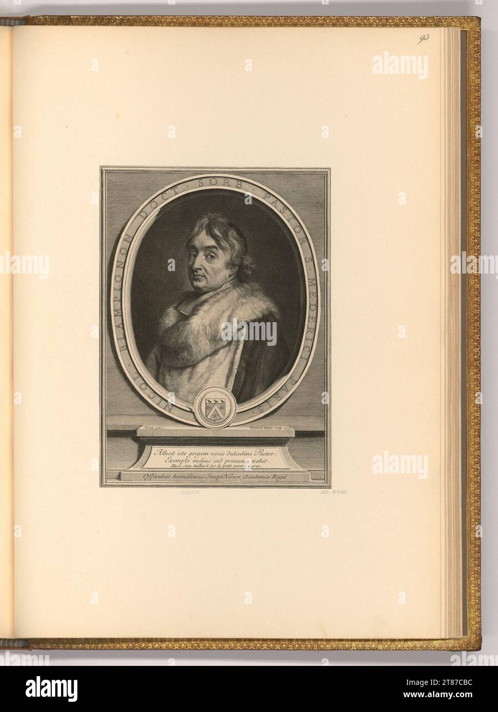 Gerard Edelinck (Engraver) Portrait Nicolas The Blammplon. Copper ...