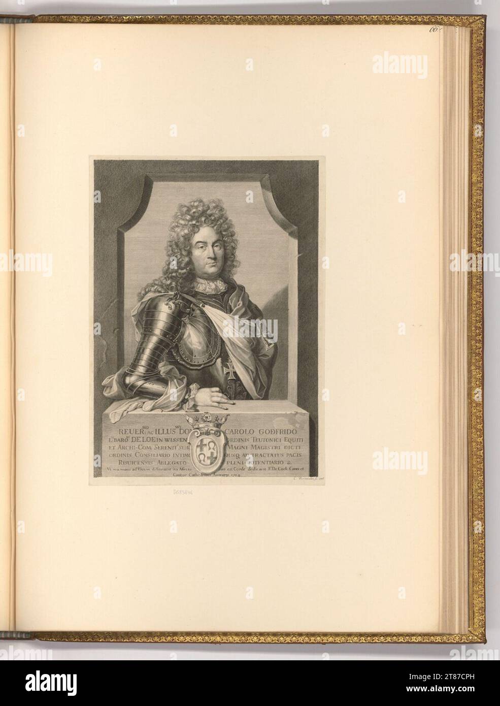 Cornelis Martinus Vermeulen (Engraver) Portrait Carl Gottfried. Copper ...