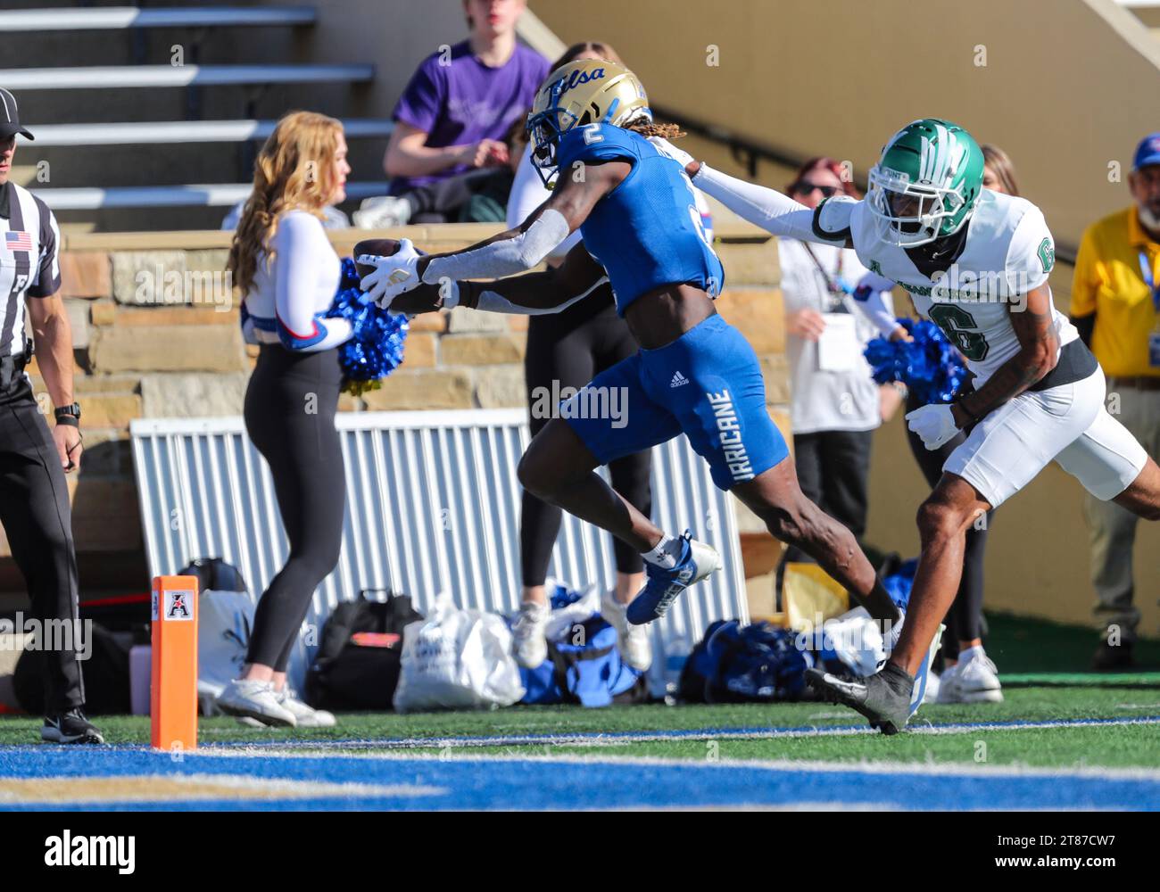 November 18, 2023:.Tulsa Golden Hurricane wide receiver Nick Rempert (2 ...
