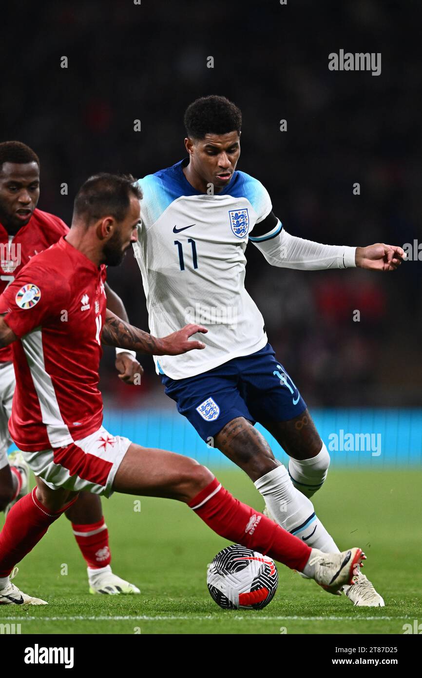 LONDON, ENGLAND - November 17: Marcus Rashford of England during the ...