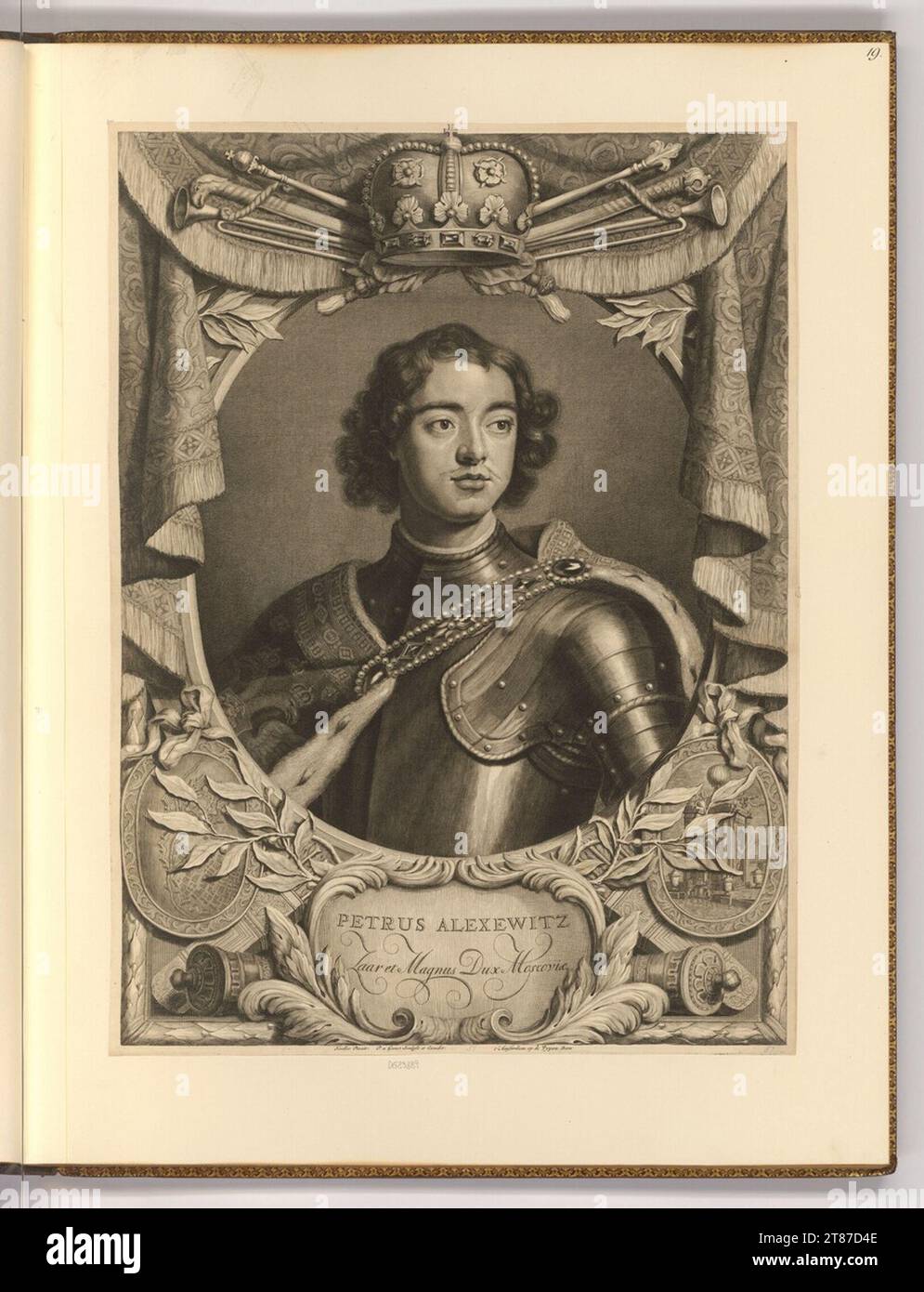 Pieter van Gunst (Engraver) Petrus Alexewitz portrait. Copper engraving ...