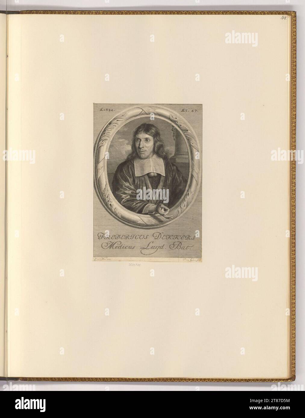 Pieter van Gunst (Engraver) PortRIs Fredericus Dekkers. Copper ...