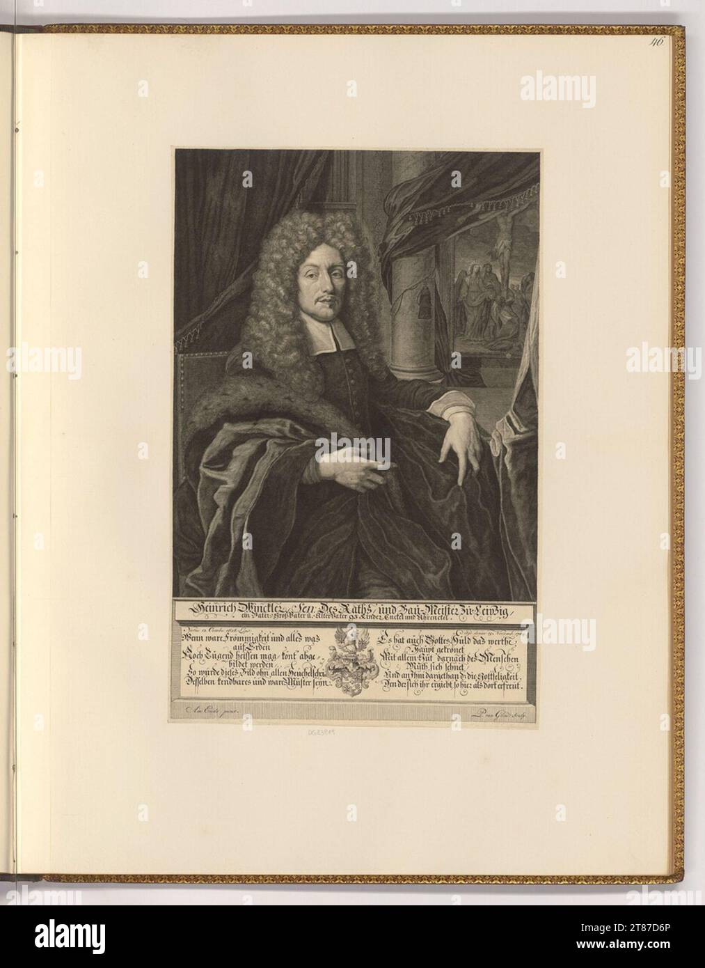 Pieter van Gunst (Engraver) Portrait Johann Heinrich Winckler. Copper ... Pieter van Gunst (Engraver) Portrait Johann Heinrich Winckler. Copper ...