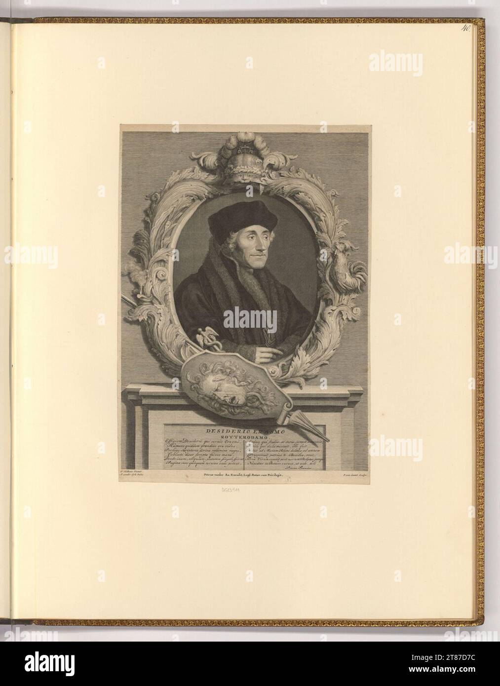 Pieter van Gunst (Engraver) Portrait Erasmus from Rotterdam. Copper ...