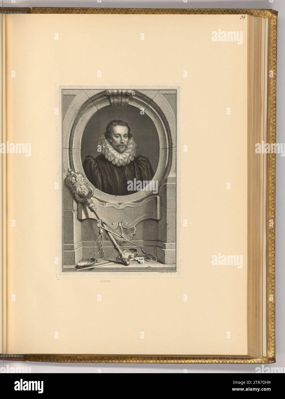 Jacob Houbraken (Engraver) Portrait Edward Coke. Copper engraving ...