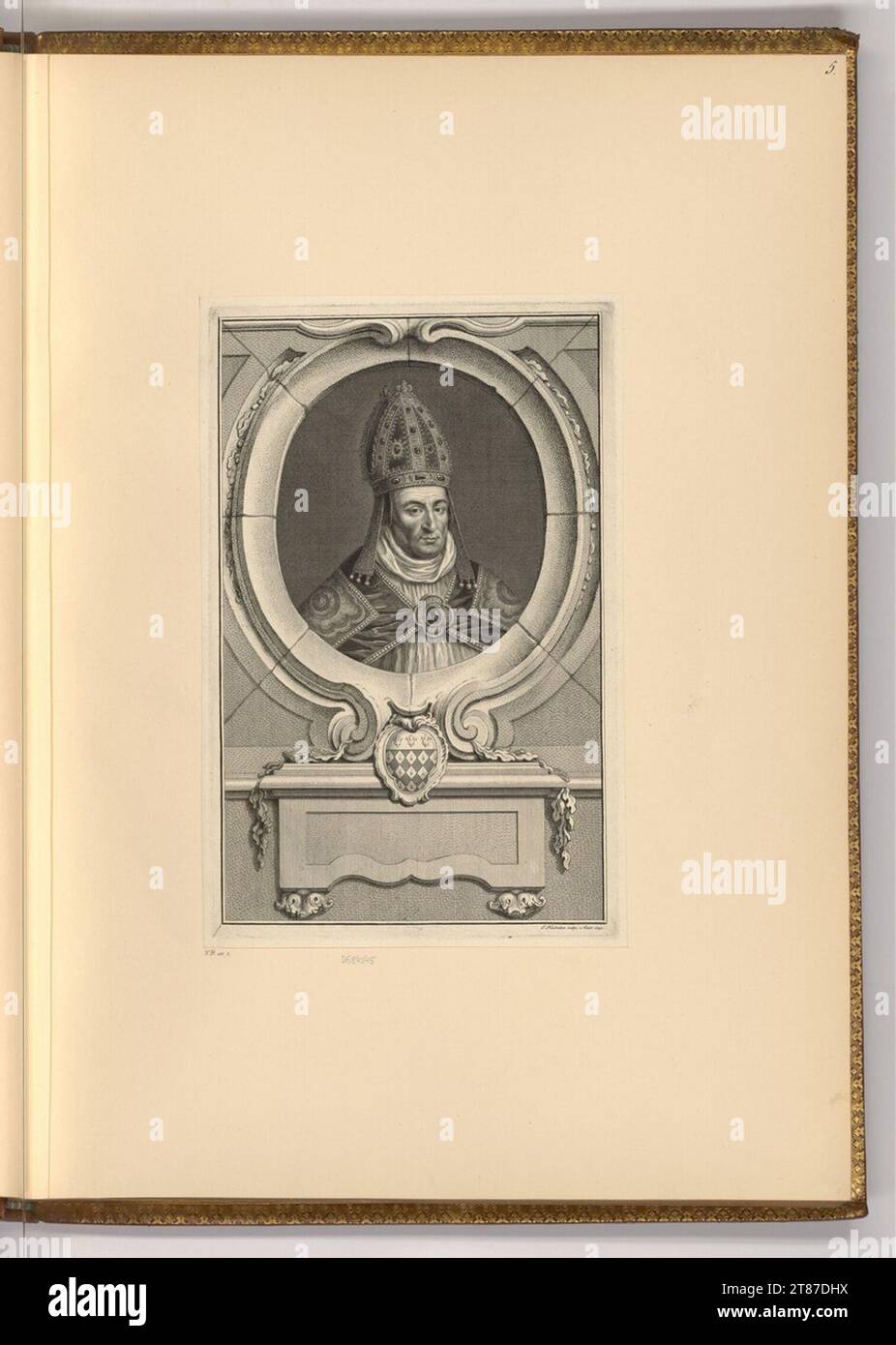 Jacob Houbraken (Engraver) Portrait William Waynflete. Copper engraving ...