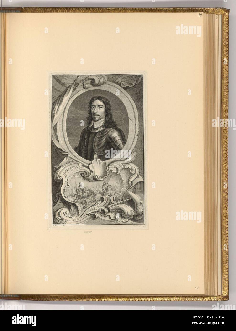 Jacob Houbraken (Engraver) Portrait Thomas Fairfax. Copper engraving ...
