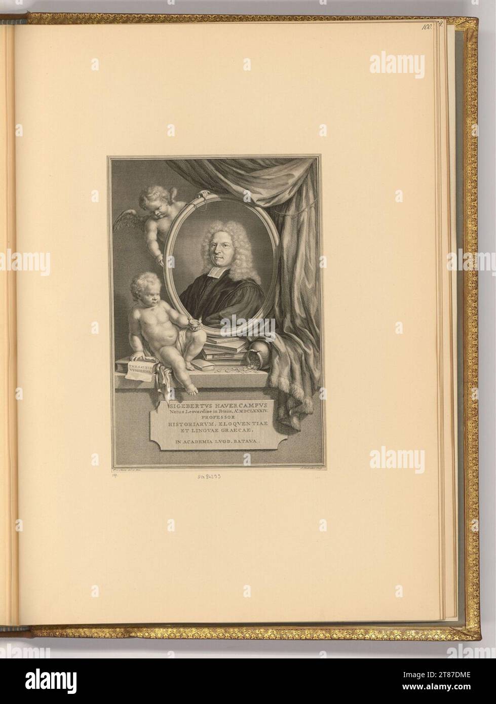 Jacob Houbraken (Engraver) Portr Sigebertus Havercampus. Copper ...