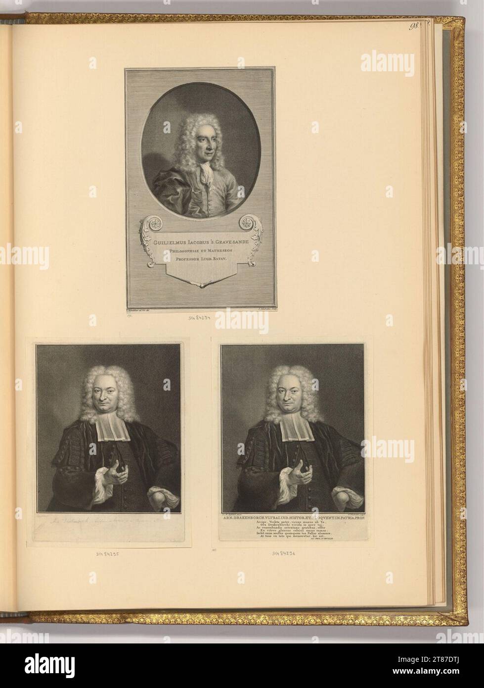 Jacob Houbraken (Engraver) Portraits Willem Jacob Gravesande, Arnold ...