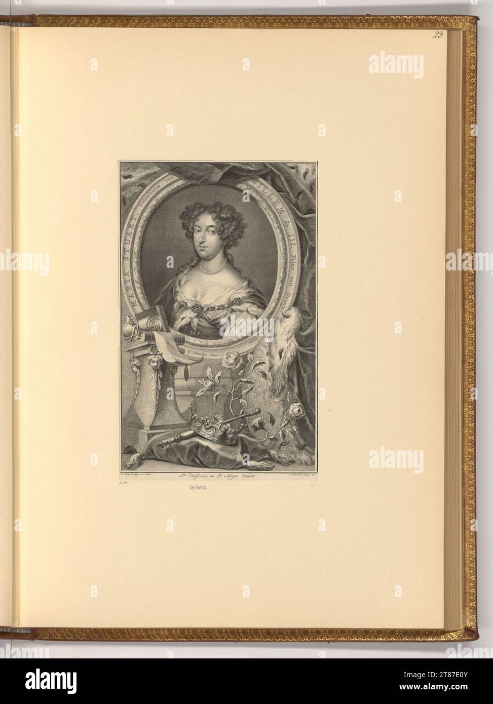 Jacob Houbraken (Engraver) Portrait Maria II (Stuart), Queen of England ...