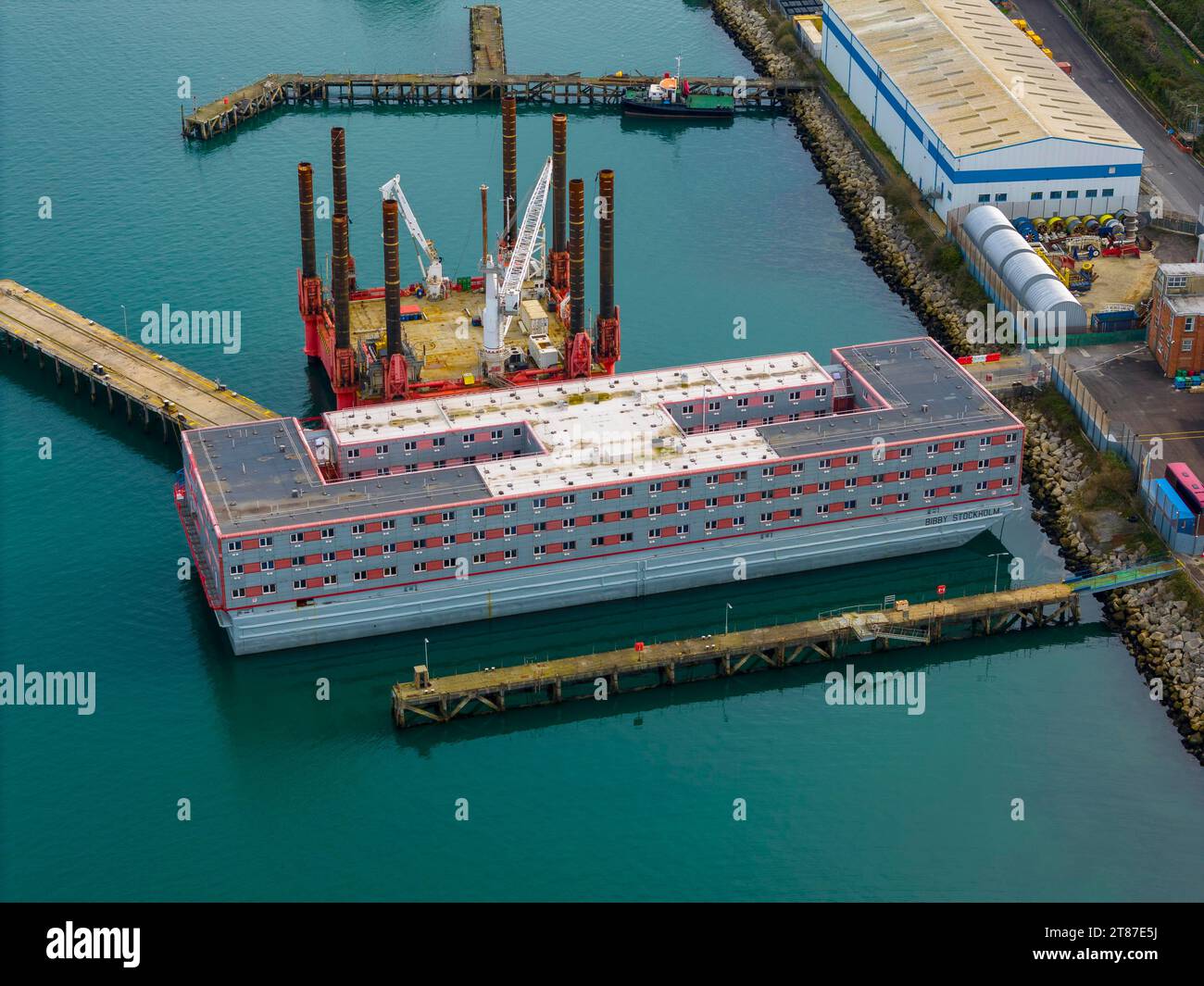 Portland, Dorset, UK. 18th November 2023. General view from the air of ...