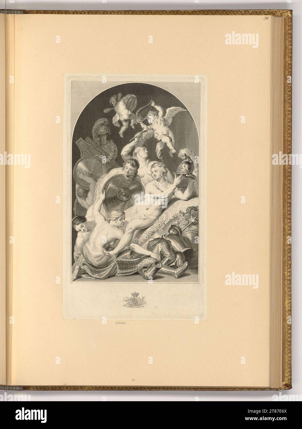 Pieter Tanjé (Engraver) Venus with the weapons of Mars. Copper ...