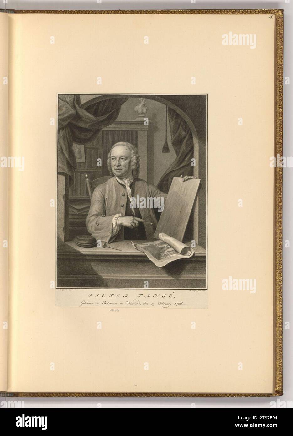Pieter Tanjé (Engraver) Portrait Pieter Tanjé. Copper engraving ...