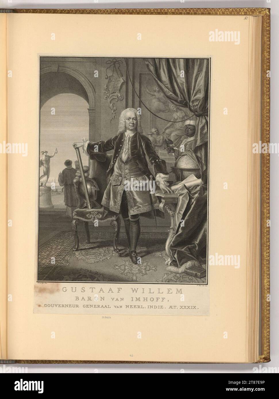 Pieter Tanjé (Engraver) Portrait Gustaaf Willem Baron van Imhoff ...