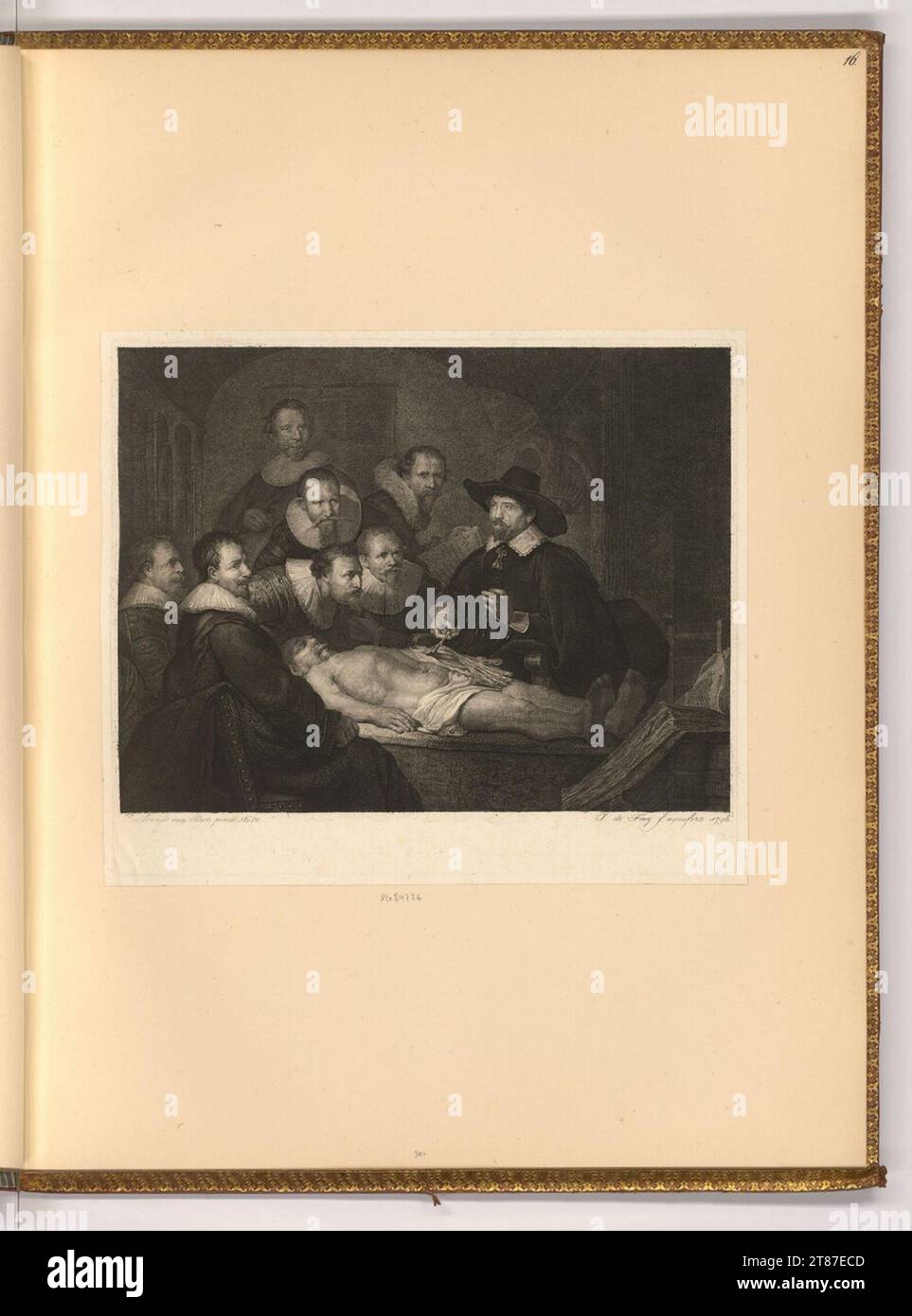 Jan Pieter de Frey (Engraver) Die Anatomy of Dr. Tulp. etching 1798 ...