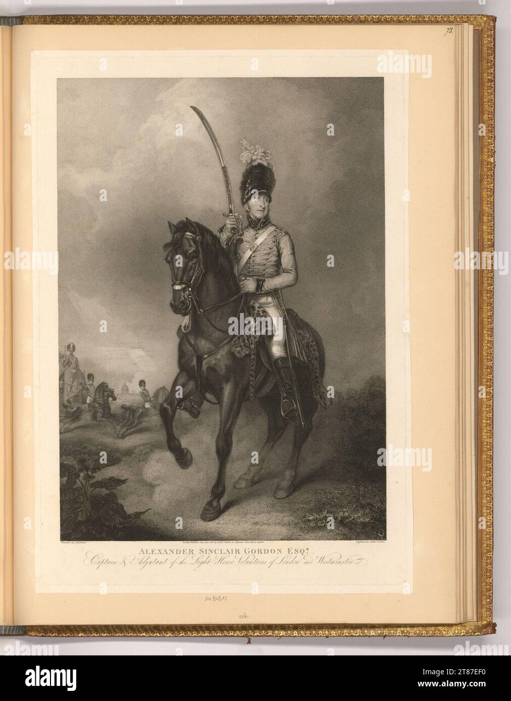 Antoine Cardon (Engraver) Portrait Alexander Sinclair Gordon. Etching ...