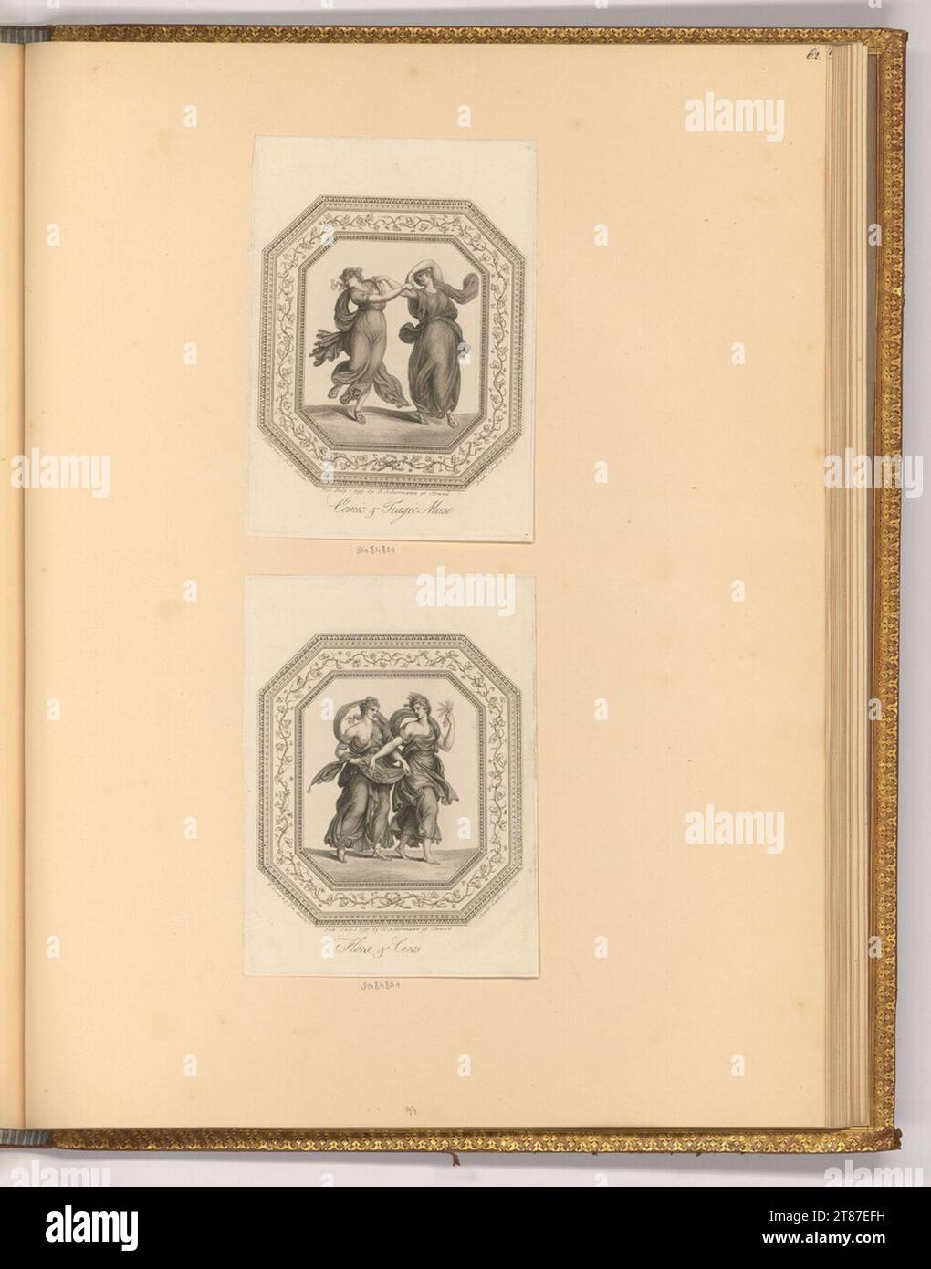 Antoine Cardon (Engraver) Comic & Tragic Muse; Flora & Ceres. Etching, punctuation manner 1797 ...