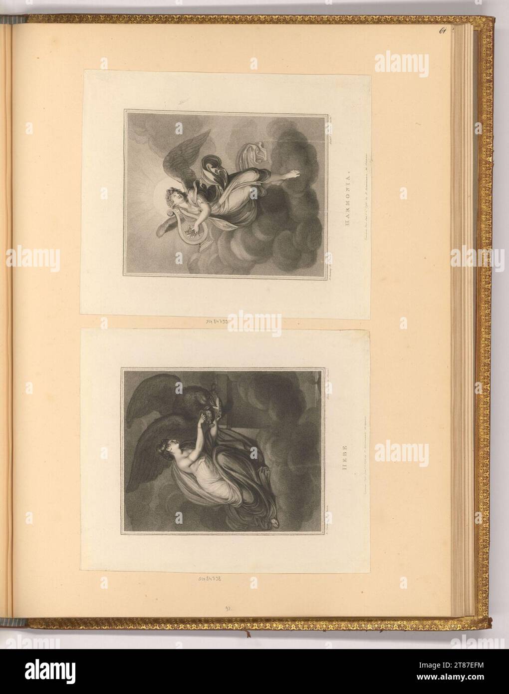 Antoine Cardon (Engraver) Hebe; Harmonia. Etching, punctuation manner ...