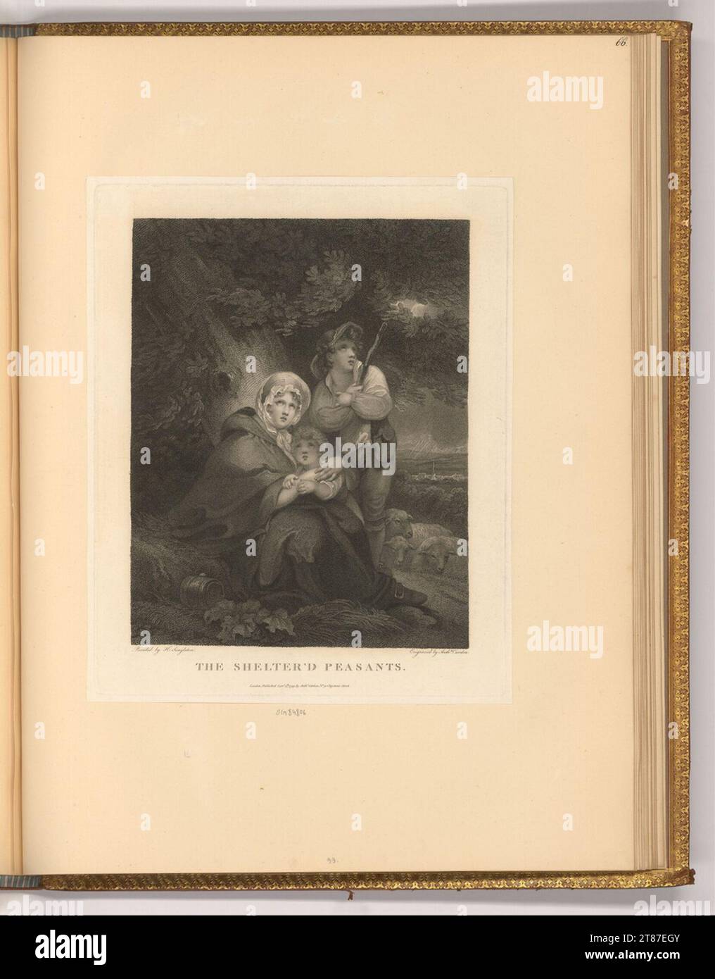 Antoine Cardon (Engraver) The Shelter'd Peasants. Etching, punctuation ...
