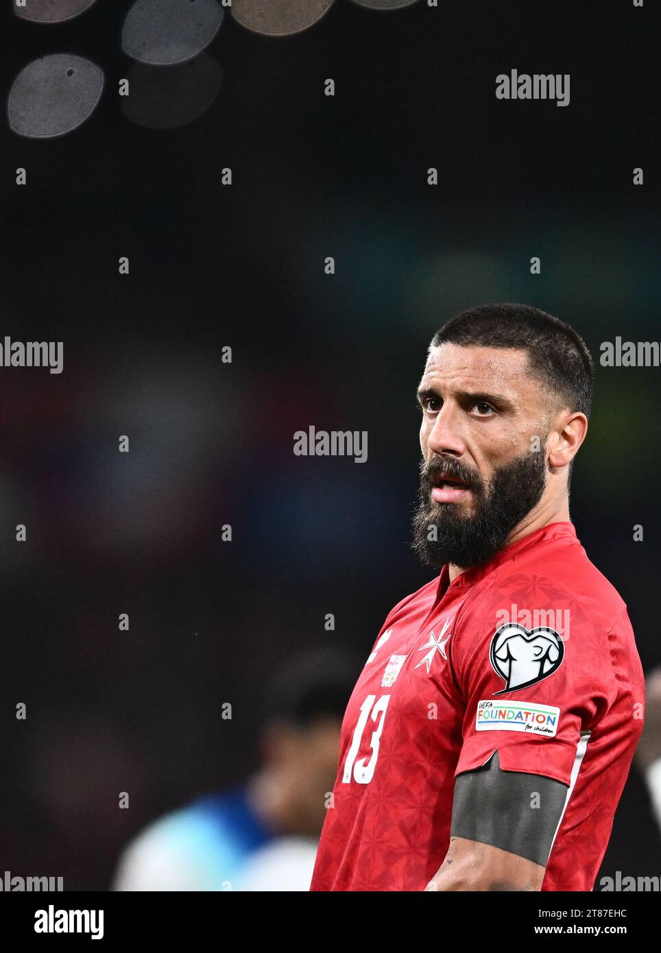 LONDON, ENGLAND - November 17: Enrico Pepe of Malta during the UEFA ...