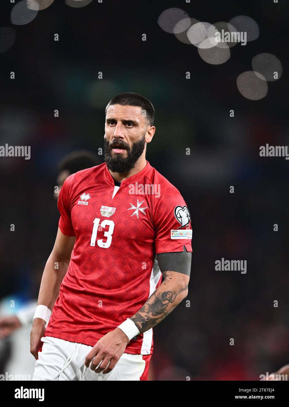 LONDON, ENGLAND - November 17: Enrico Pepe of Malta during the UEFA ...