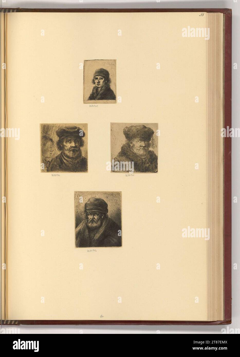 Jan Chalon (Engraver) Portraits. etching 1800 , 1800 Stock Photo - Alamy
