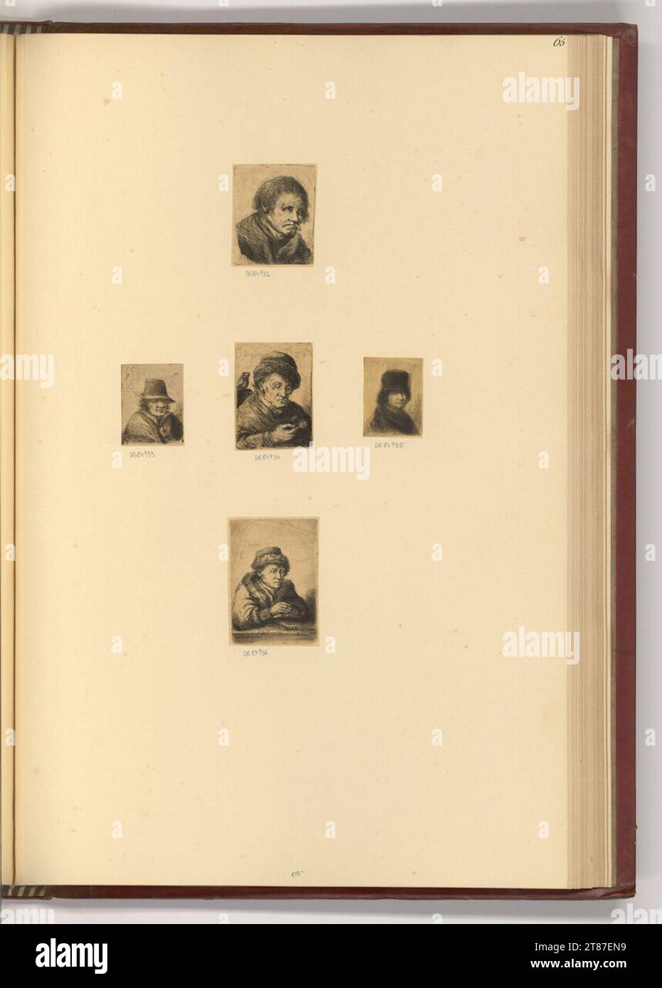 Jan Chalon (Engraver) Portraits. etching 1800 , 1800 Stock Photo - Alamy