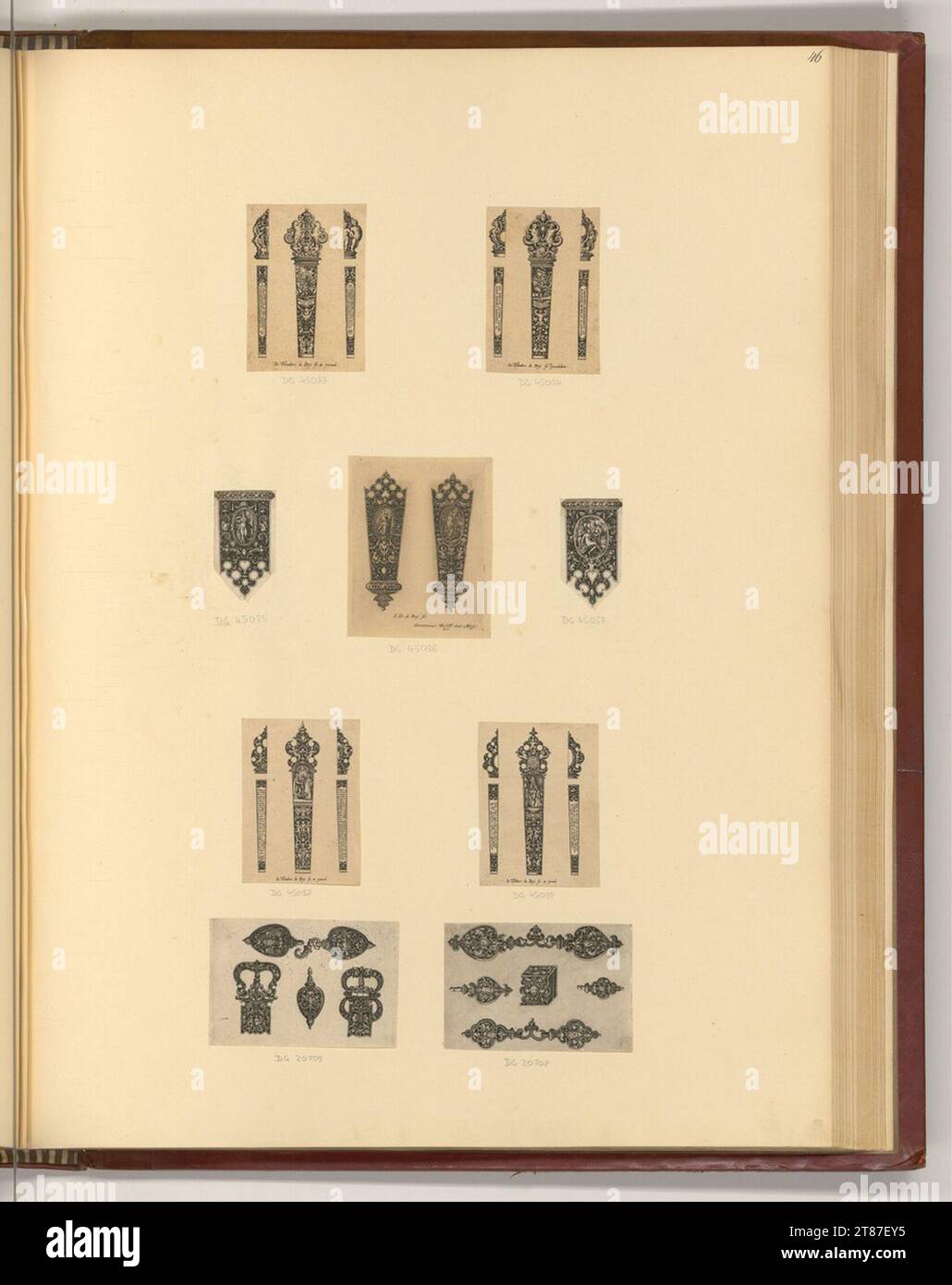 Johann Theodor de Bry (Engraver) Various designs for decorative work ...