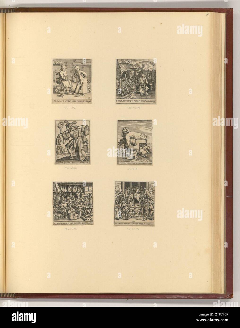 Johann Theodor de Bry (Engraver) Various scenes. Copper engraving print ...
