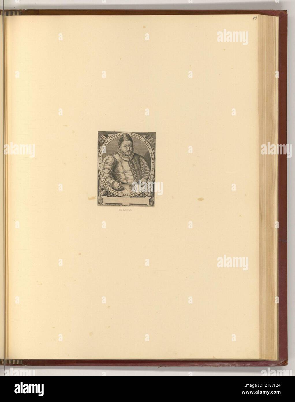 Johann Theodor de Bry (Engraver) Portrait Daniel Specklin. Copper ...