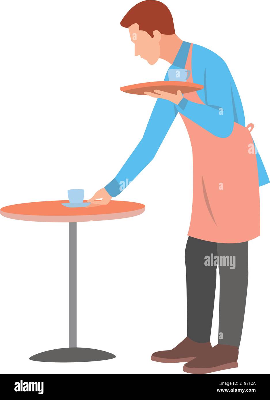 Portrait of man drinking coffee in outdoor cafe Stock Vector Image ...