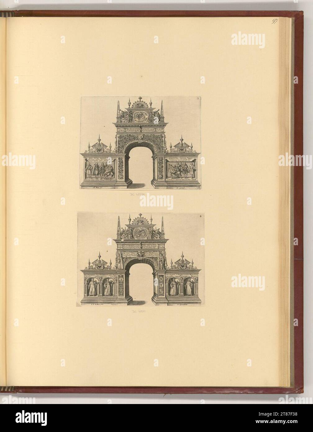 Johann Theodor de Bry (Engraver) Triumphal arches. Copper engraving ...