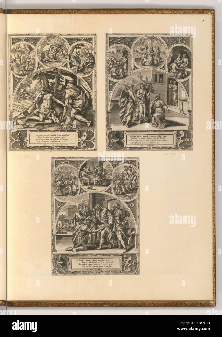 Adriaen Collaert (Engraver) Scenes from the Genesis. Copper engraving ...