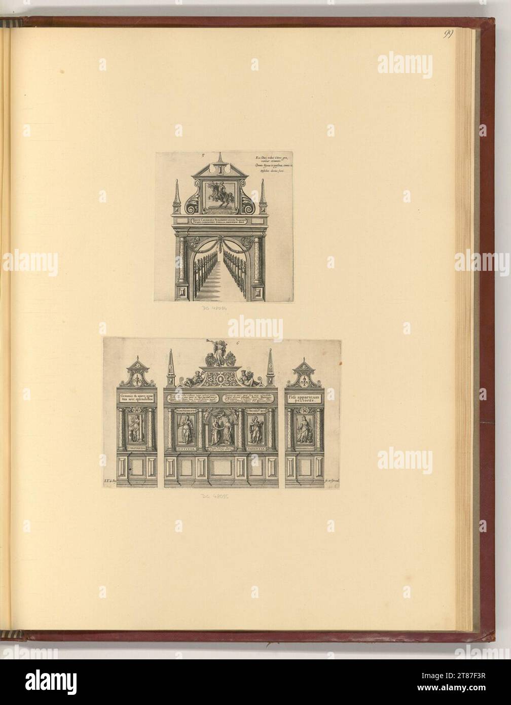 Johann Theodor de Bry (Engraver) Gate and backdrops. Copper engraving ...