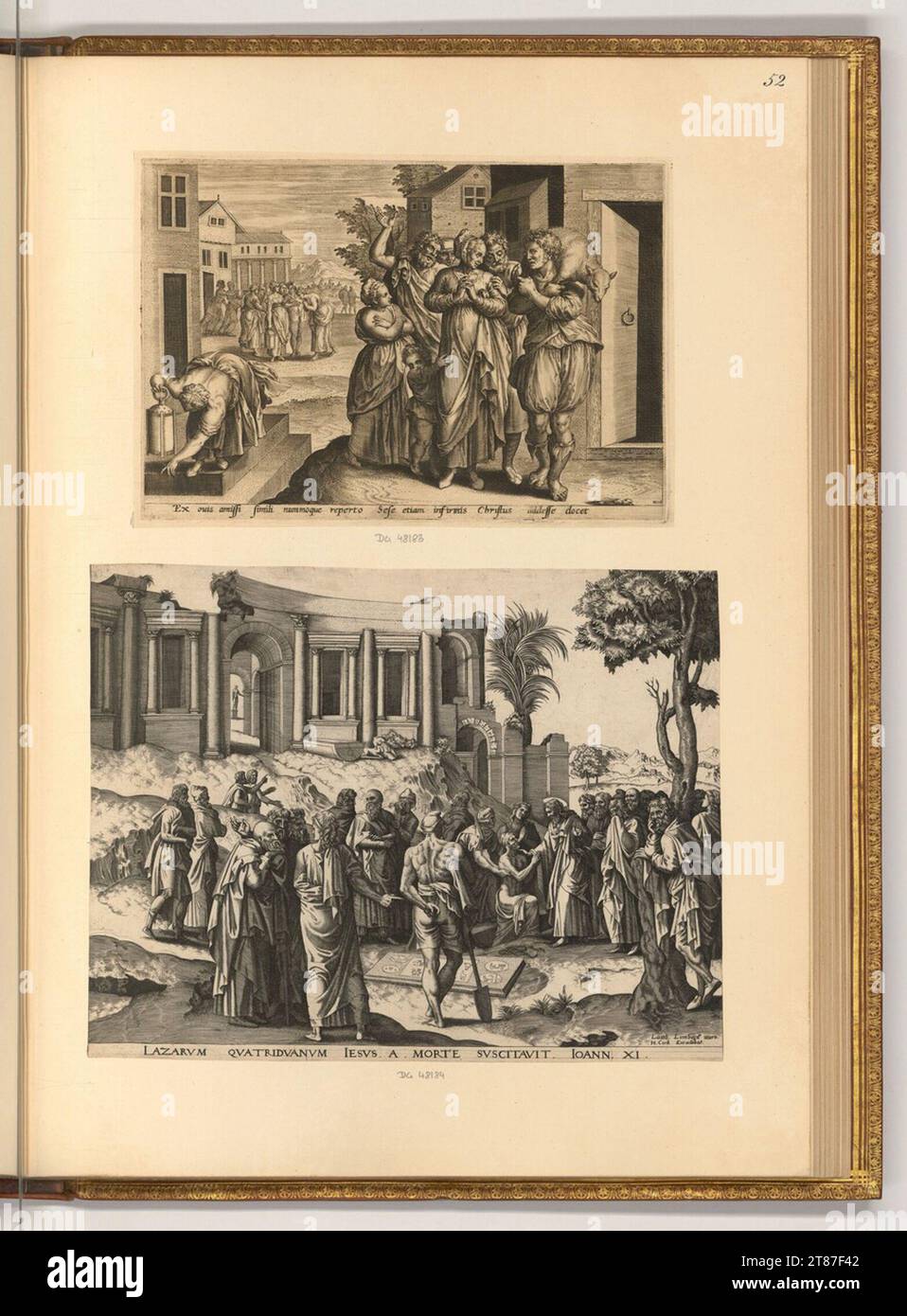 Hans Collaert d. Ä. (Engraver) The resurrection of the Lazarus; The ...
