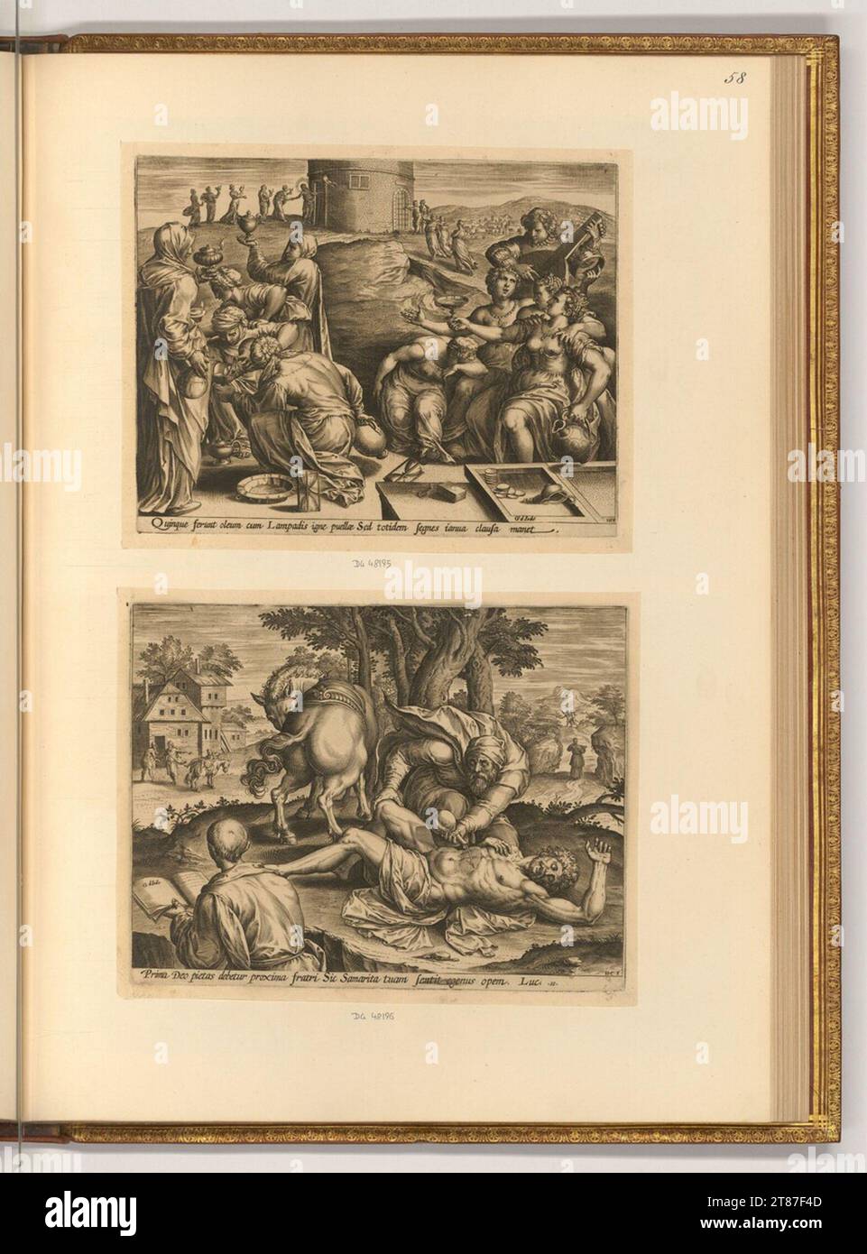 Hans Collaert d. Ä. (Engraver) The parable of the merciful Samaritan ...