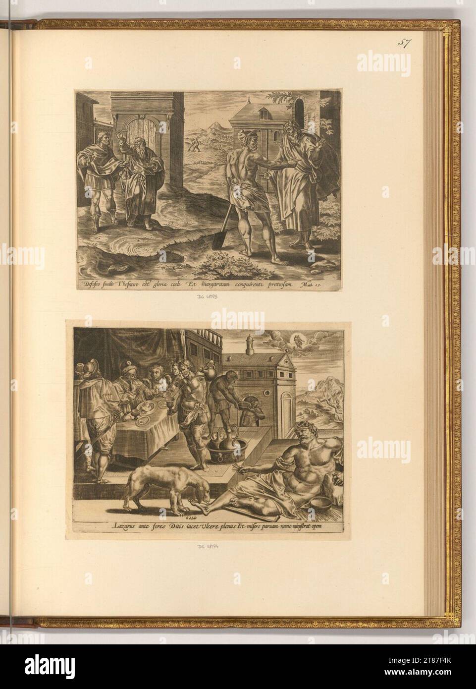 Hans Collaert d. Ä. Parables of Jesus. Copper engraving print 16 ...