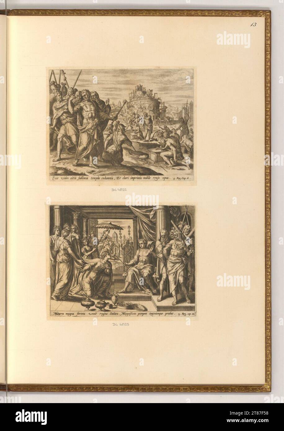 Hans Collaert d. Ä. (Engraver) The story of Solomon. Copper engraving ...