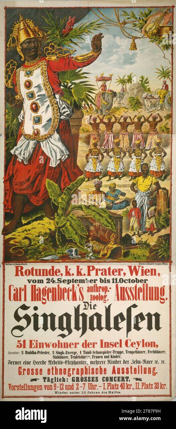 Anonym Carl Hagenbeck's Anthrop. Zoolog. Exhibition; The Singhalese ...