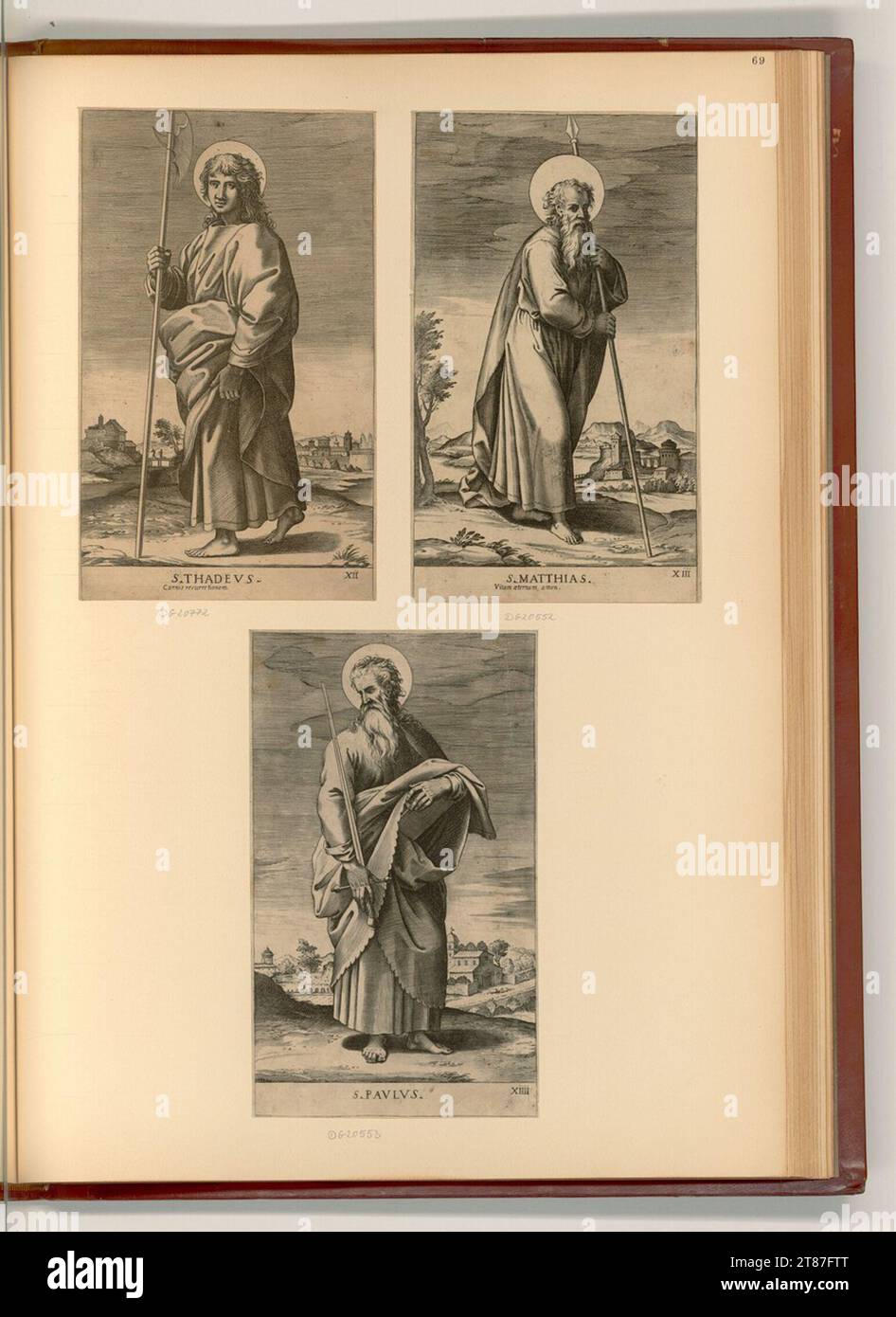 Luca Ciamberlano Apostle. Copper engraving, etching 1616 , 1616 Stock ...