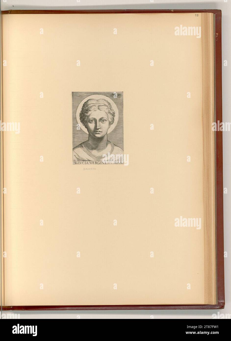 Luca Ciamberlano (Engraver) Hl. Lucia. Copper engraving, etching 1599 ...