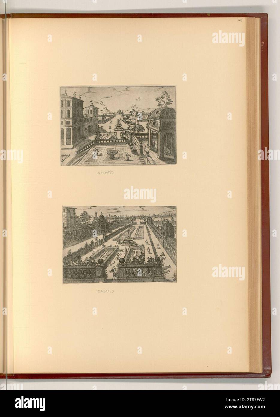 Giovanni Maggi (Engraver) Roman villa park. etching 1601 , 1601 Stock ...