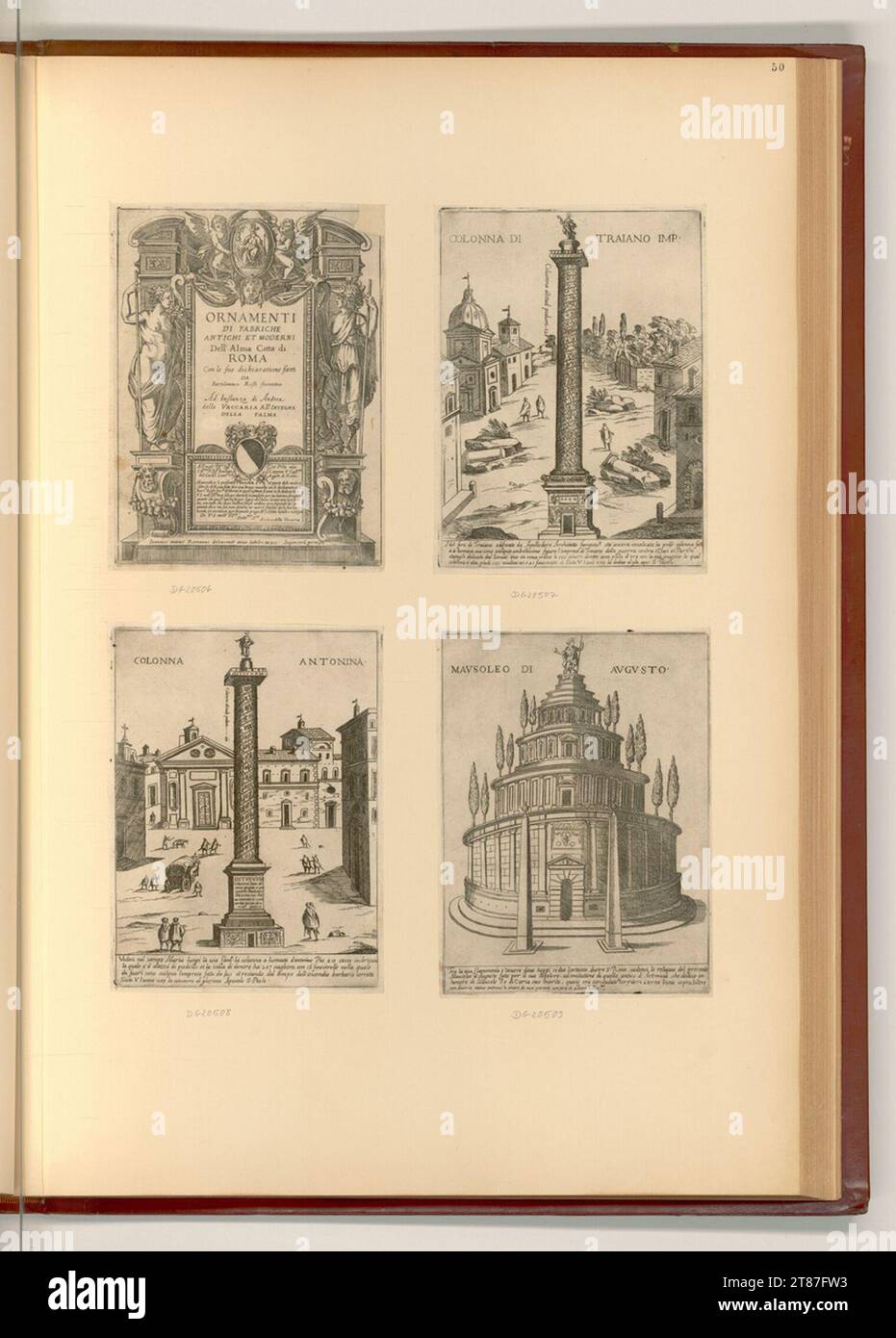 Giovanni Maggi (Engraver) Title leaf, antiquity and modern buildings in ...